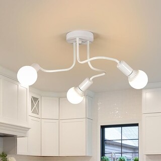 3 Lights Modern Semi Recessed Ceiling Lights,Ceiling Light Fixtures ...