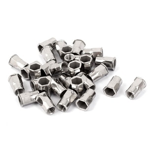 M5 Stainless Steel Flat Head Rivet Nut Rivnut Insert Nutsert Silver ...