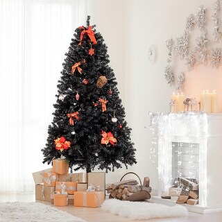 7FT 1500 Branch PVC Branch Iron Bracket Christmas Tree Black - Bed Bath ...