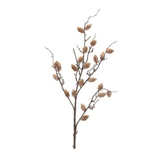 Pine Cone Spray (Set of 6) 38"H Plastic - Brown, White - Bed Bath ...