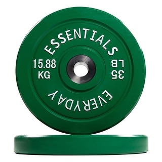 BalanceFrom Everyday Essentials 35 Pound Olympic Weight Plate, Set of 2 ...