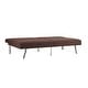 Tufted Mid-Century Modern Split Back Futon Sofa Couch Bed with Chrome ...