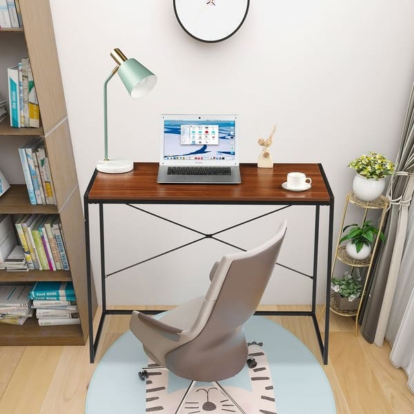 MDF Paste Triamine Simple Cross Computer Desk - Bed Bath & Beyond ...
