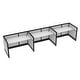 3 Person Call Center Cubicle Cluster Straight Desk Workstations 3x5x39 ...