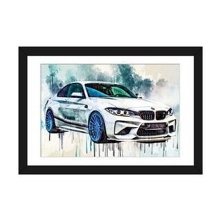 iCanvas "Bmw M2 Hamann 2018 White Sports Tuning M2 Blue Wheels Front ...