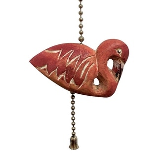 Pink Flamingo Ceiling Fan Pull Painted Carved Wood - Bed Bath & Beyond ...