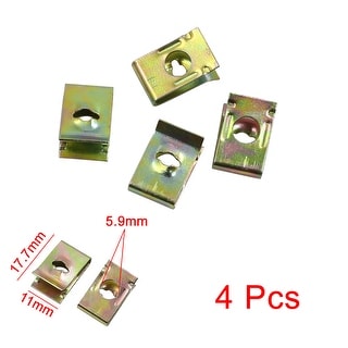 4pcs Spring U-Type Metal Clips Rivets Door Panel Screw Fastener ...
