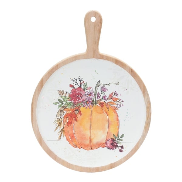 Pumpkin Floral Fall Harvest Cutting Boards - 12.25" - Multi-Color - Set ...