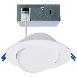 14W 6" Directional Low-Profile Downlight CCT Selectable 120V White ...