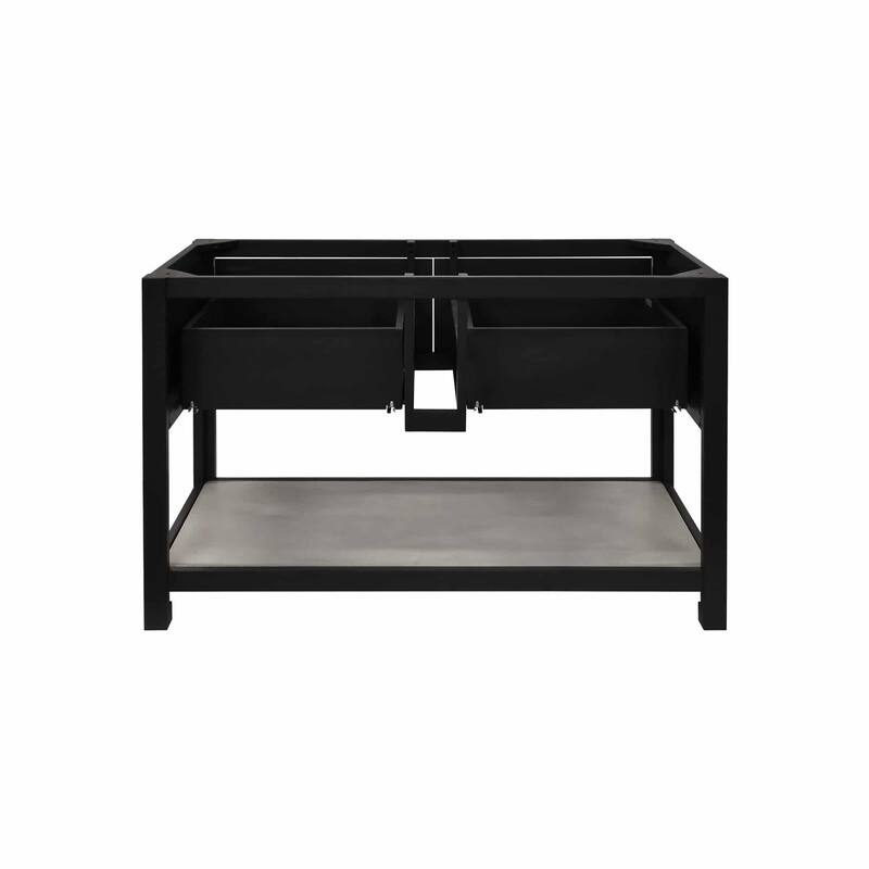 Solace Oak Vanity with Concrete Shelf (Base Only) - Overstock - 31578216