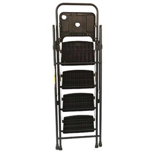 Folding 4 Step Stool with Non-Slip Wide Pedals - Bed Bath & Beyond ...