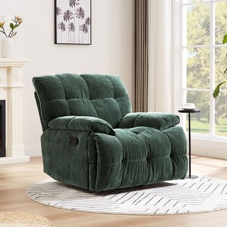 Oversized Ergonomic Glider Swivel Chair Recliner Chair Manual Rocking ...