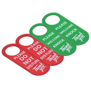 4Pcs Do Not Disturb/Welcome Knock Hang Sign Double Side Door Knob ...
