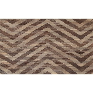 Chevron Style Kilim Oriental Accent Rug Hand-Woven Wool Carpet - 3'1"x ...