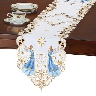 Embroidered Angels Table Linens with Star Accents - Bed Bath & Beyond ...