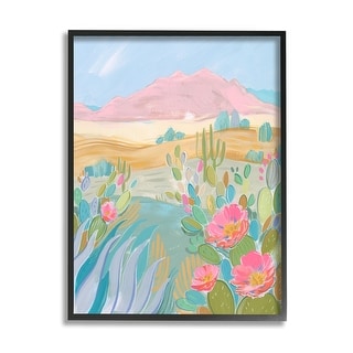 Stupell Desert Canyon Vivid Cacti Plants Framed Giclee Art by Laura ...