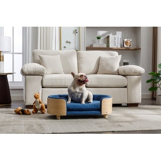 Scandinavian style Elevated Dog Bed Pet Sofa With Solid Wood legs and ...