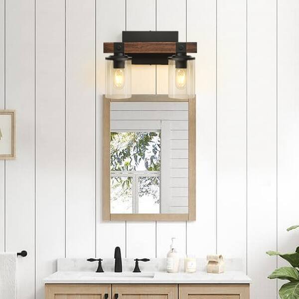 Starsky 2/3/4-Light Modern Farmhouse Dimmable Bathroom Glass Vanity ...