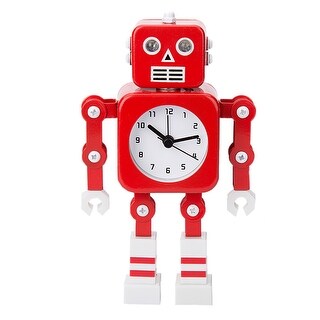 Moveable Robotic Alarm Analogue Clock With Flashing Eyes and Sound in ...