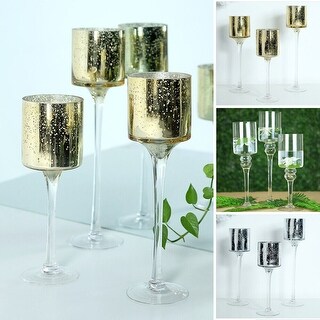 Set of 3 Raised Cylinder Glass Vases and Candle Holders - Bed Bath ...