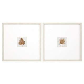 Neutral Palm S/2 Framed Art Under Glass - Bed Bath & Beyond - 40585216