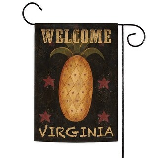 Orange Brown Americana Pineapple Virginia Outdoor Flag 18"x12.5" - Bed ...