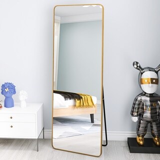 65" x 22", square rounded corners Full Length Mirror - 65" x 22" - Bed ...