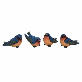 Transpac Small Resin Barn Swallow Bird Set of 4 Spring Home Decorations ...