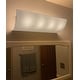 Moderne Vanity Light Cover Conversion Kit, 32"W White Textured Fabric ...