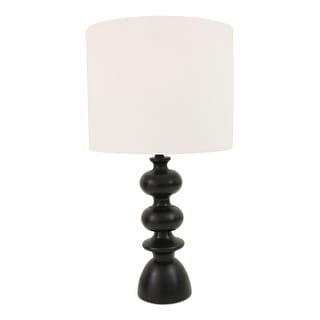 NADAAL STUDIOS Stefani, Table Lamp Mango Wood Base with Shade - 12 X 12 ...