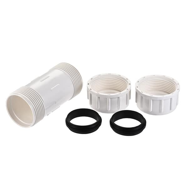 PVC Compression Plumbing Coupling Straight Pipe Fitting Extension 63mm - White - Bed Bath ...