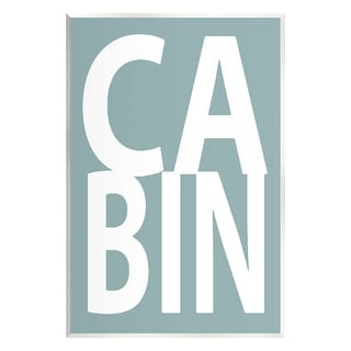 Stupell Turquoise Cabin Letters Typography Wall Plaque Art by Jamie ...