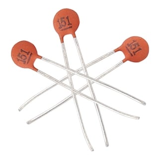 100 x 50V 150pF Radial Lead DIP Ceramic Disc Capacitors - Brown - Bed ...