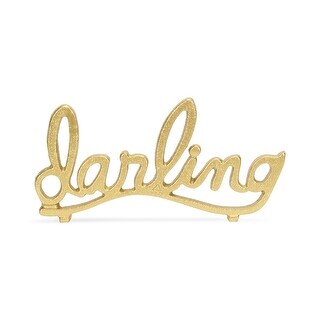 10" Solid Gold Tone Cursive "Darling" Table Decoration - Bed Bath ...