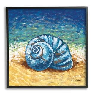 Stupell Abstract Nautilus on Shore Framed Giclee Art Design by Nidhi ...