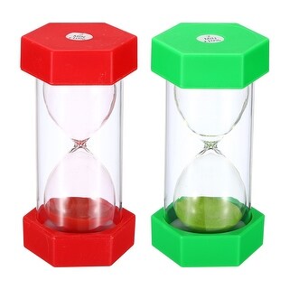 2 Min Sand Timer, 1 Set(2pcs)Hexagon Small Sandy Clock, Sand Glass Red ...