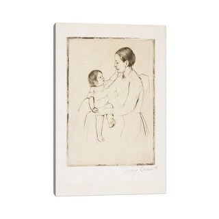 iCanvas "The Caress, C. 1891" by Mary Stevenson Cassatt Canvas Print ...