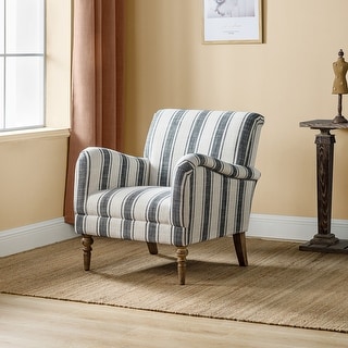 Seip Classic and Contemporary Striped Arm Chair with Spindle Legs by ...