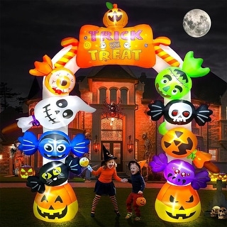 10FT Tall Halloween Inflatables Archway Candy Ghost - Bed Bath & Beyond ...