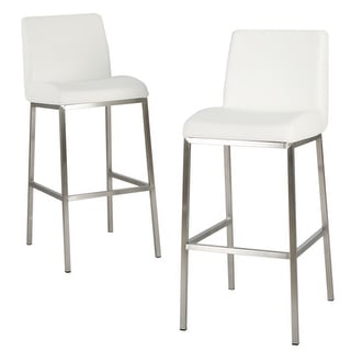 Bistro Bar Stool Stainless Steel High Chair White Counter Stool - Bed ...