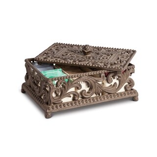 13" Brown Five Section Rectangular Decorative Box - Bed Bath & Beyond ...