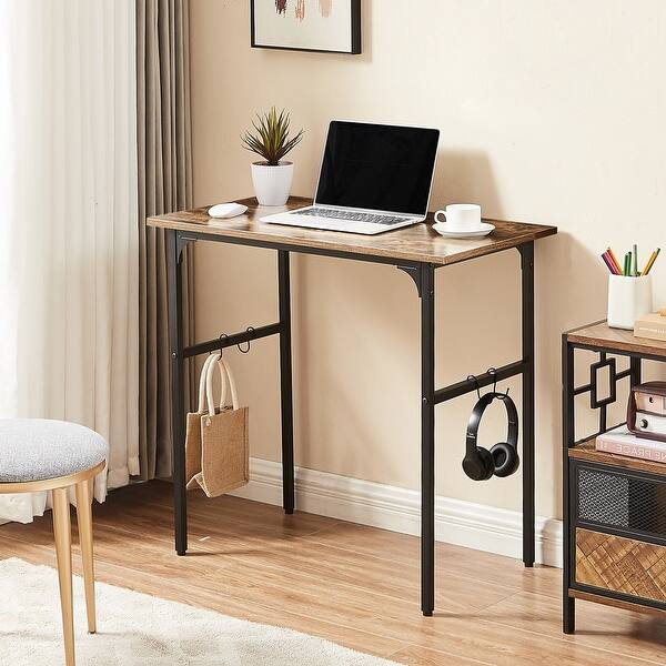 31/42 Inch Computer Desk with Headphone Hooks Home Office Desk for ...