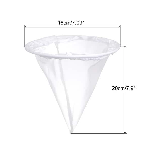 60 Mesh Paint Filter Bag 7" Dia Cone Shape Nylon Strainer for Filtering ...