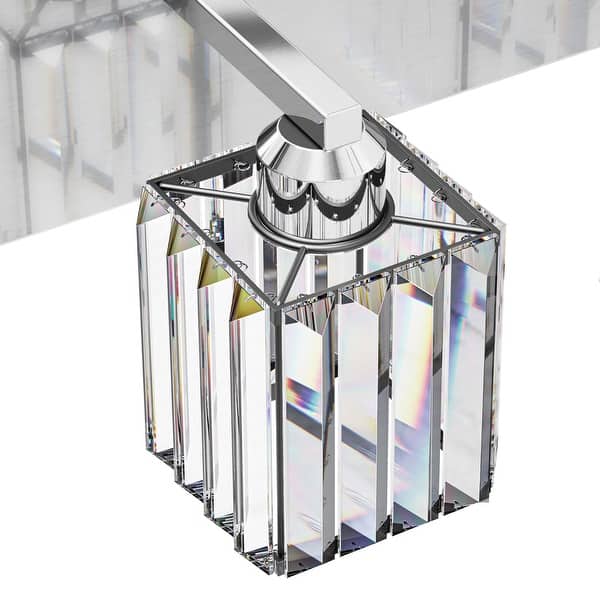 chrome square bathroom light