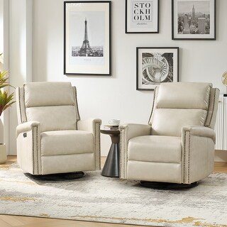 Tobias Traditional Swivel And Rocker Power Recliner Set of 2 by HULALA ...