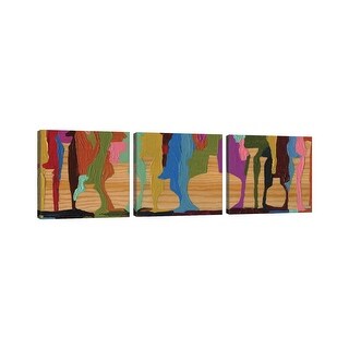 iCanvas "Negative Space Vase" by Kamdon Kreations 3-Piece Wall Art Set ...