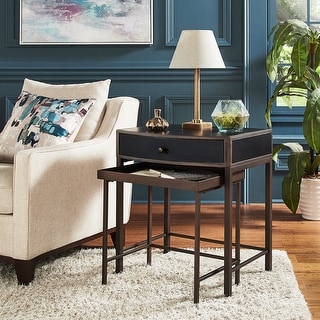 Adoette 26.4" Metal Nesting Side Table with Drawer by iNSPIRE Q Classic ...