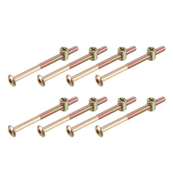 M6x85mm Furniture Bolt Set Screw 51.4mm Thread Len w Barrel Nuts 8Sets ...