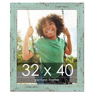 32x40 Frame Green Rustic Farmhouse - Shabby Chic Wood Picture Frame ...