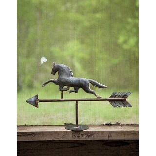 Galvanized Table Top Horse Weathervane, One Size, Gray - Bed Bath ...
